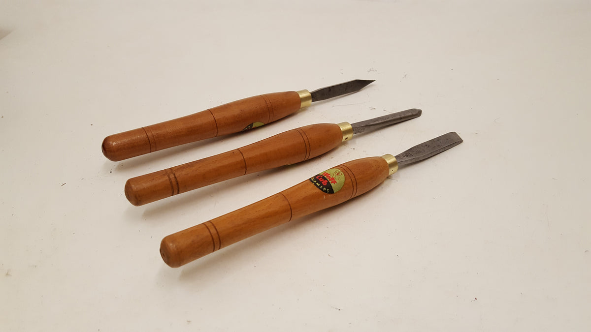 Set of 3 Vintage Wolf Cub Woodturning Tools 36294 – The Vintage Tool ...